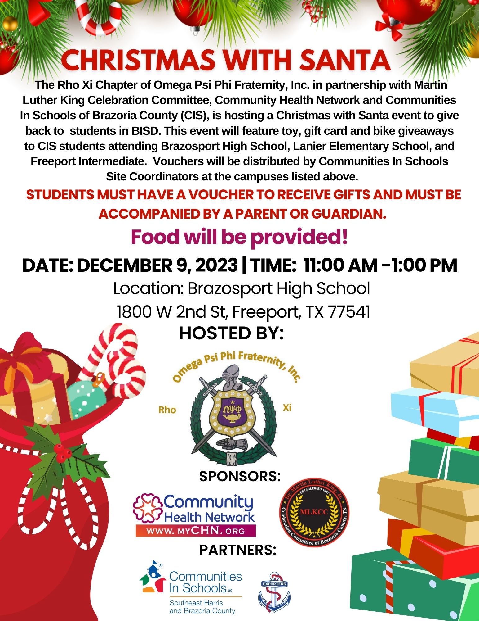 MyCHN x Omega Psi Phi Fraternity Children Holiday Event Press Release